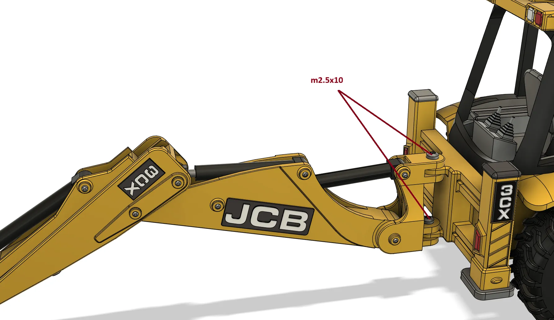 JCB 3CX Backhoe Loader ( Excavator ) 1:24 scale - Free 3D Print Model ...