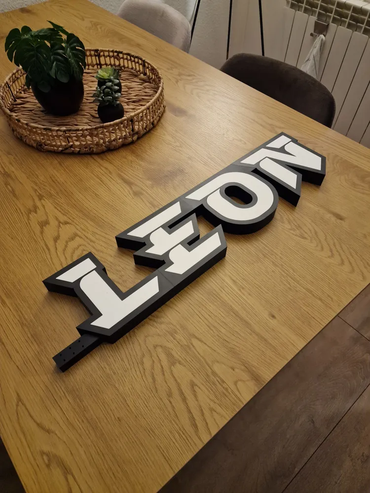 Leon LED Letters Samurai - Free 3D Print Model - MakerWorld