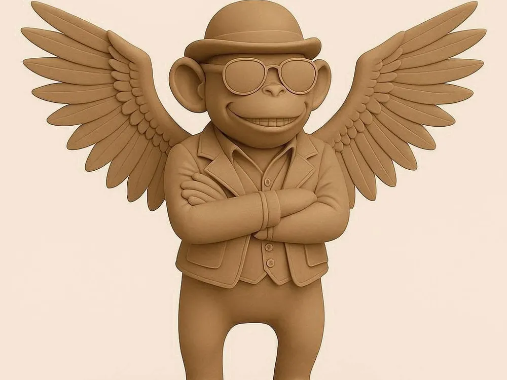 Flying Monkey Statue - Free 3D Print Model - MakerWorld