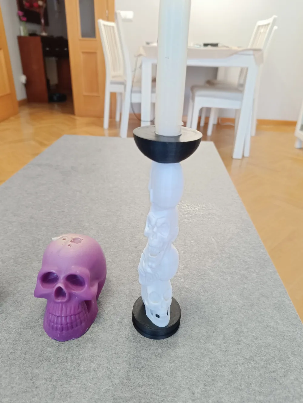 Vertical Skulls Candleholder - Free 3D Print Model - MakerWorld
