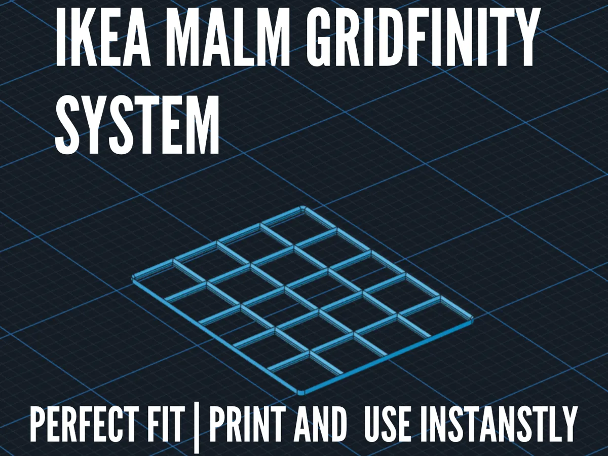 IKEA Malm Gridfinity Organizer Plate - Free 3D Print Model - MakerWorld