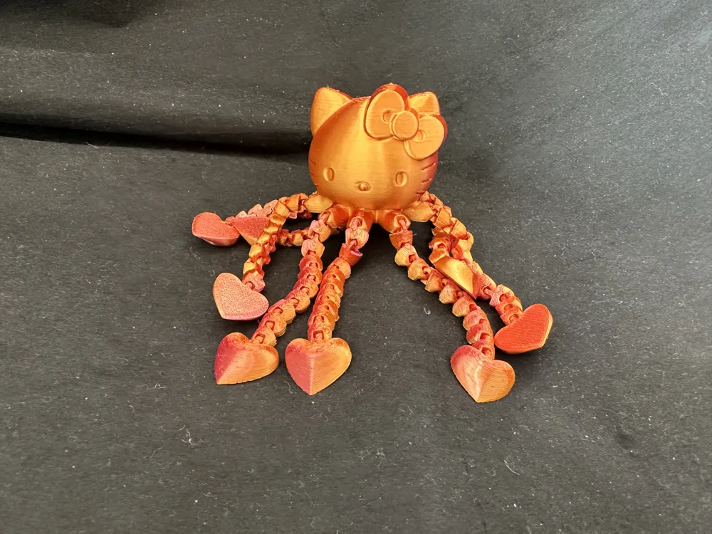 Articulated Hello Kitty Heart Model - Free 3D Print Model - MakerWorld