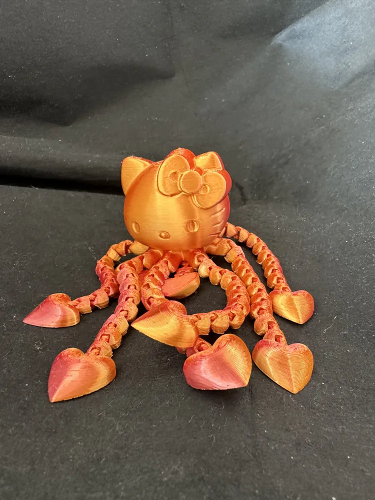 Articulated Hello Kitty Heart Model - Free 3D Print Model - MakerWorld