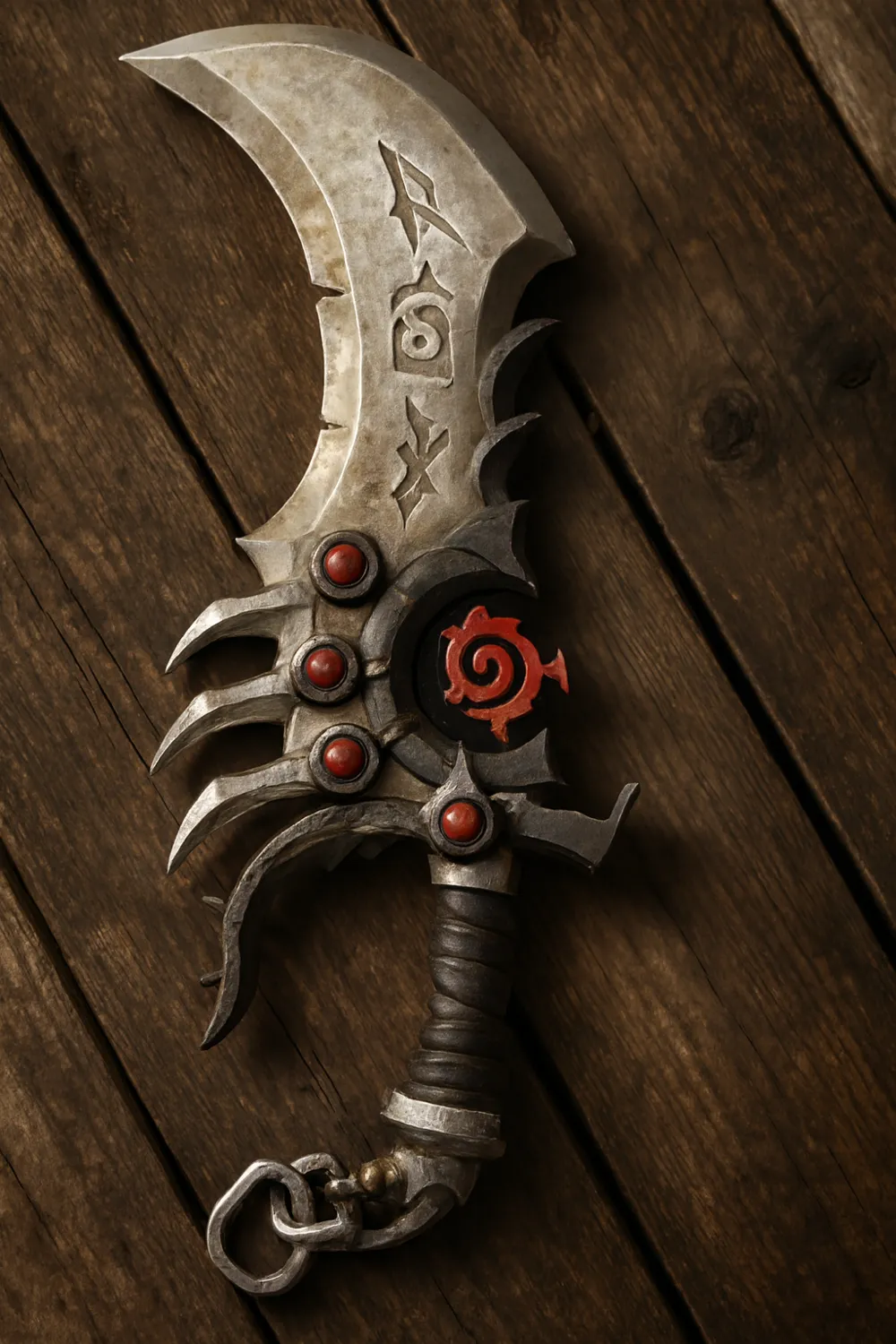 Ornate curved bladed weapon. - Free 3D Print Model - MakerWorld