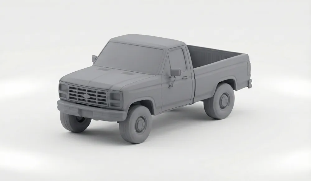 Bullnose Ford F250/F350 Single Cab Long Bed - Free 3D Print Model ...