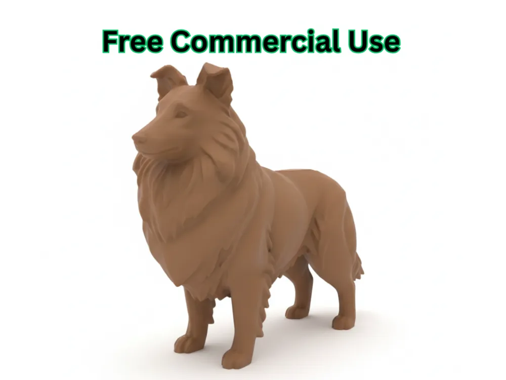 Shetland Sheepdog Figurine - Free 3D Print Model - MakerWorld
