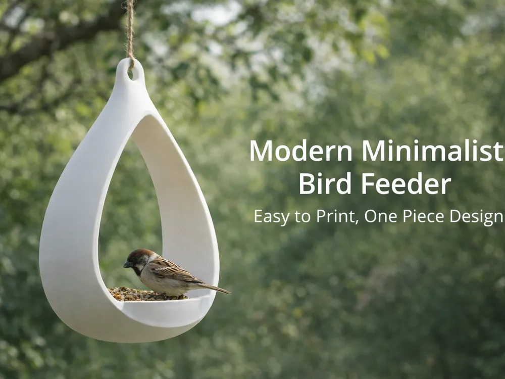 Modern Minimalist Bird Feeder – Easy to Print - Free 3D Print Model ...
