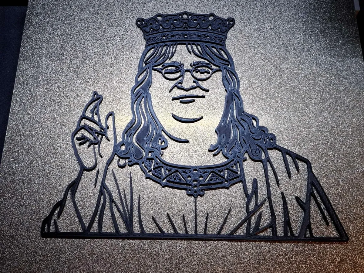 Gabe Newell, Our lord and savior Wall Art - Free 3D Print Model ...