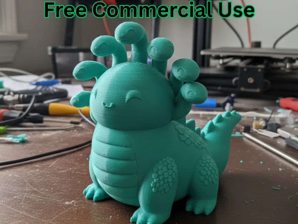 Cute Hydra Mythical Creature - Free 3D Print Model - MakerWorld