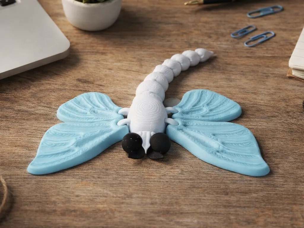 Articulated Dragonfly Toy – Flexi Insect Figurine - Free 3D Print Model ...