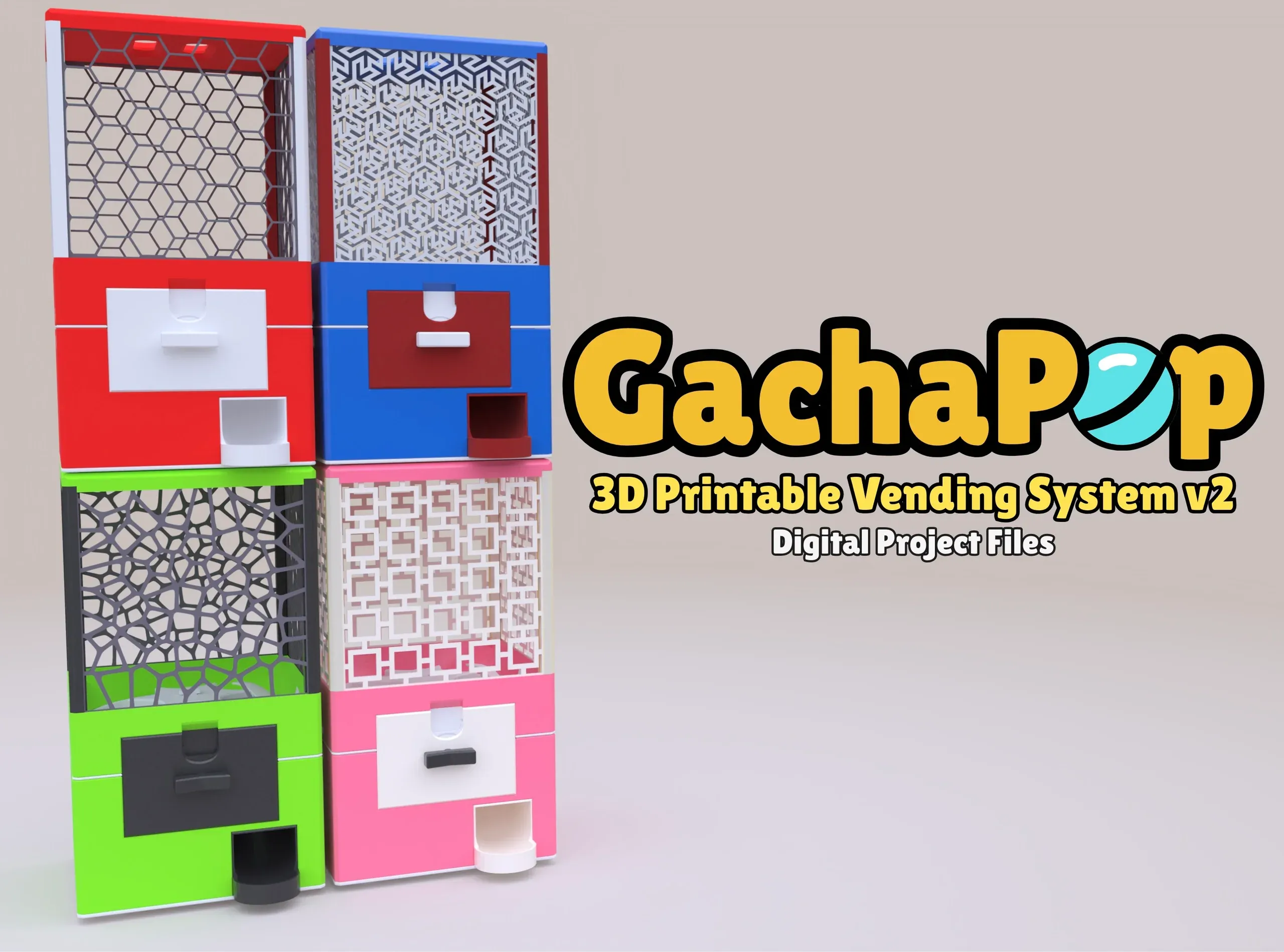 2in Capsule for Prize Vending Machines - GachaPop - Free 3D Print Model ...