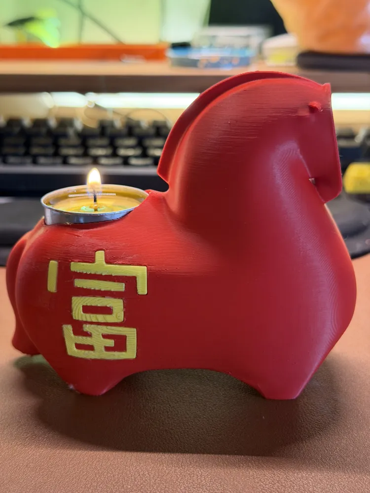 [Tang Horse Candlestick] May blessings arrive immediately, may wealth ...