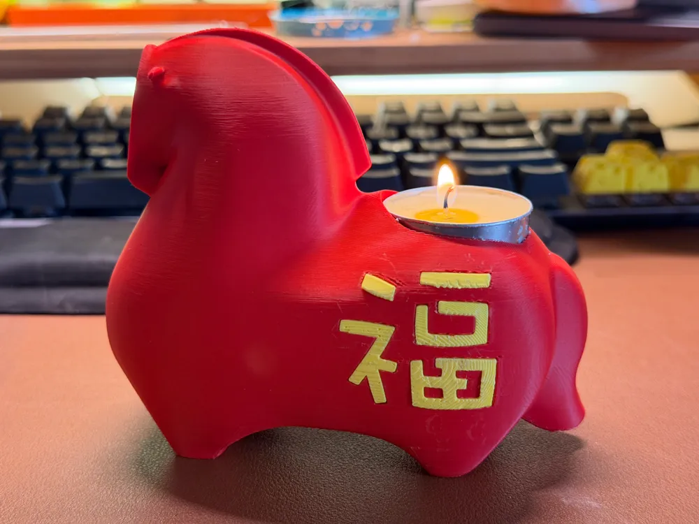 [Tang Horse Candlestick] May blessings arrive immediately, may wealth ...