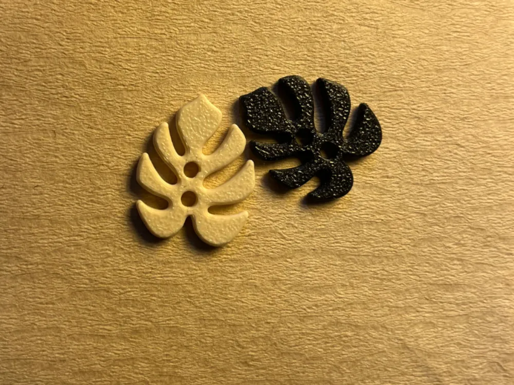 Monstera Button - Free 3D Print Model - MakerWorld