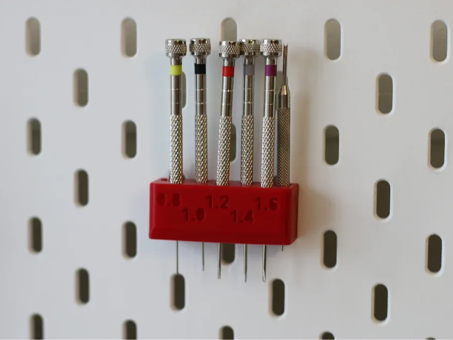 Skadis precision screwdriver and watch tool holder - Free 3D Print ...