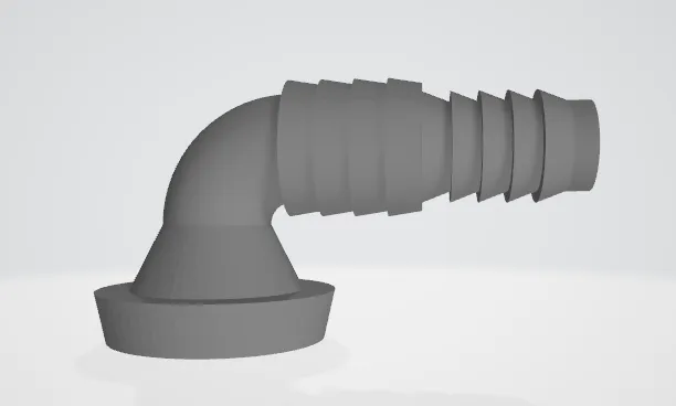 Washing Machine 90-degree Elbow Connector PLA - Free 3D Print Model ...