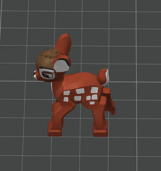 Brick Bambi (AMS version) - Free 3D Print Model - MakerWorld