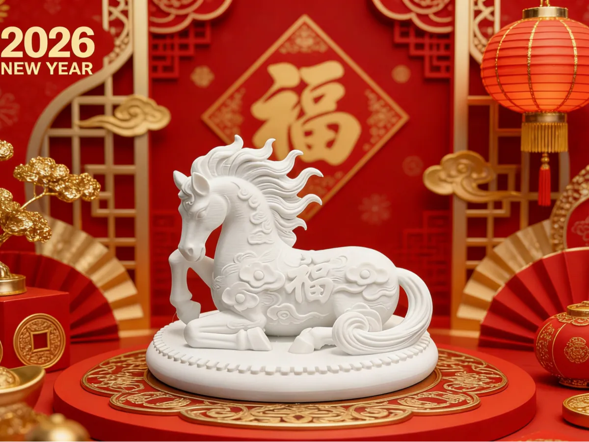 2026 Auspicious New Year Horse, Long-Maned Cloud-Soaring Horse - Free ...