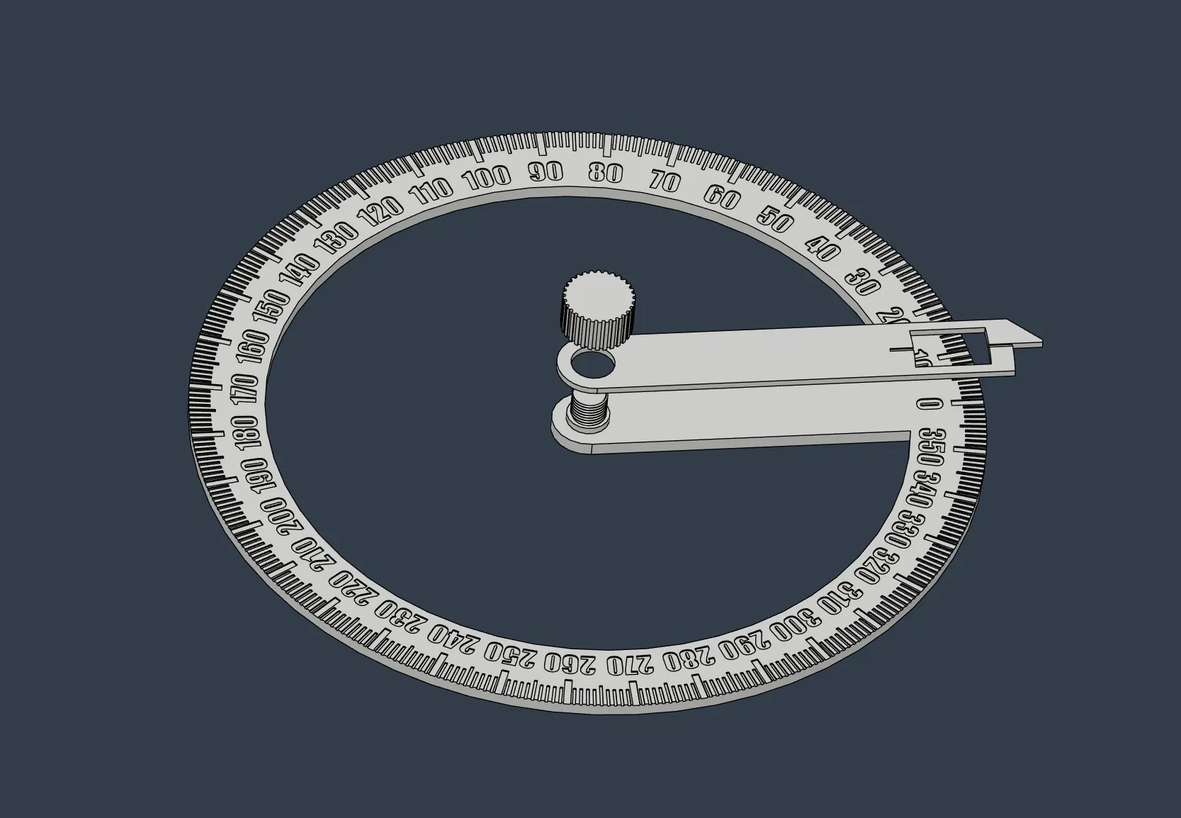360° Circular Protractor CCW + CW (22cm Diameter) - Free 3D Print Model ...