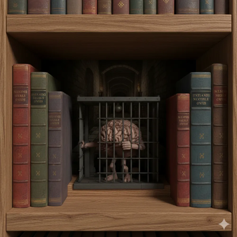Escaping Mind – Brain Prison Book Nook - Free 3D Print Model - MakerWorld