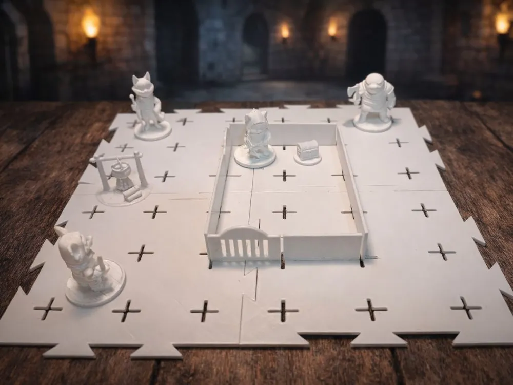Modular RPG Grid Map - Free 3D Print Model - MakerWorld