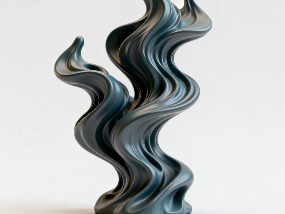 Flowing Water Abstract Art Sculpture IV - Free 3D Print Model - MakerWorld