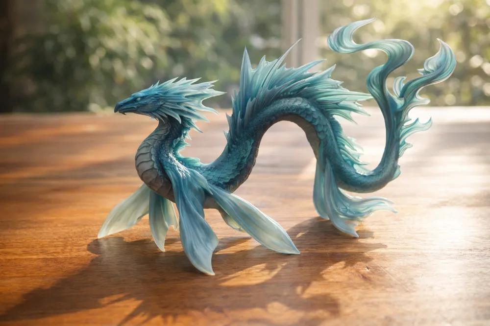 Sea Dragon Figure - Free 3D Print Model - MakerWorld