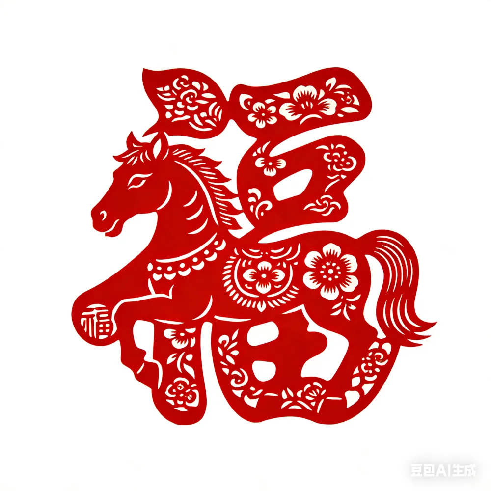 Year of the Horse Fu Character Window Decal - Free 3D Print Model ...