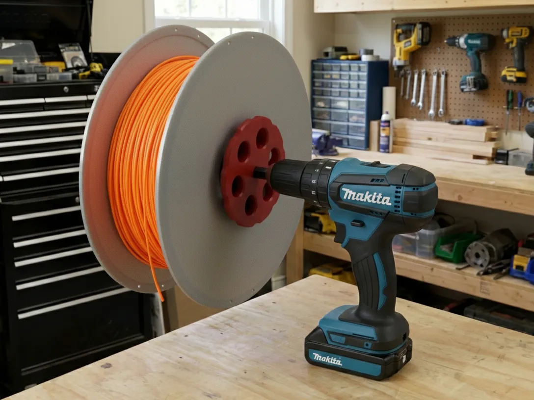 Drill spool rewinder - Free 3D Print Model - MakerWorld