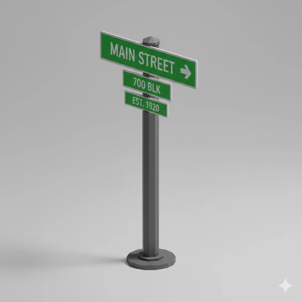 Low Poly Street Sign - Free 3D Print Model - MakerWorld