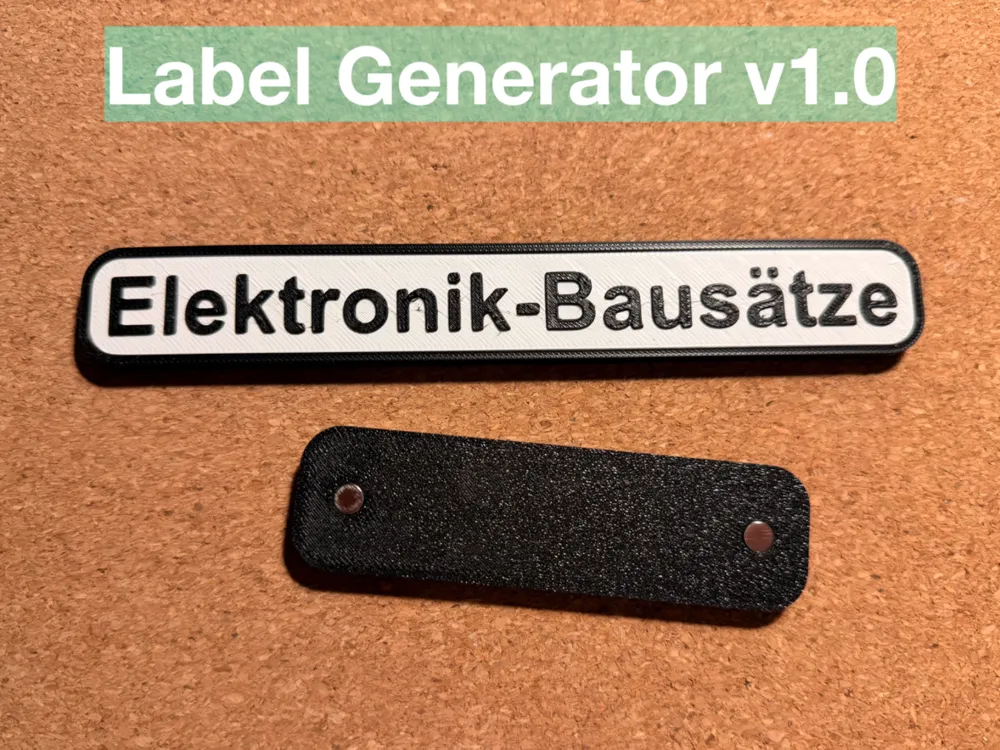 Magnetic Label Generator - Free 3D Print Model - MakerWorld