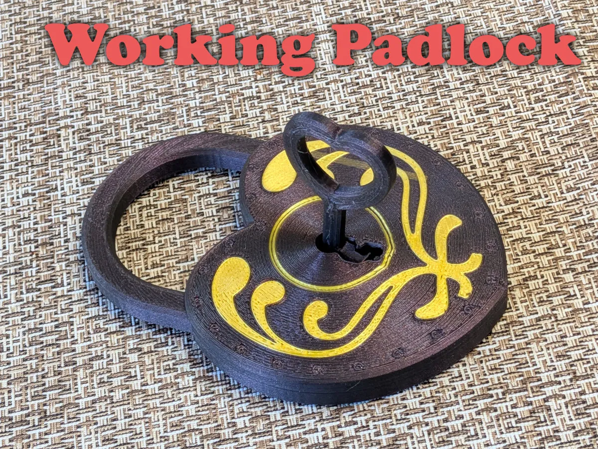 The Heart Lock: Functional 3D-Printed Padlock - Free 3D Print Model ...