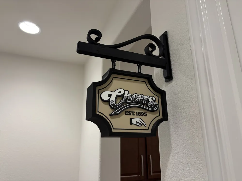 Classic Hanging Pub Sign - Free 3D Print Model - MakerWorld