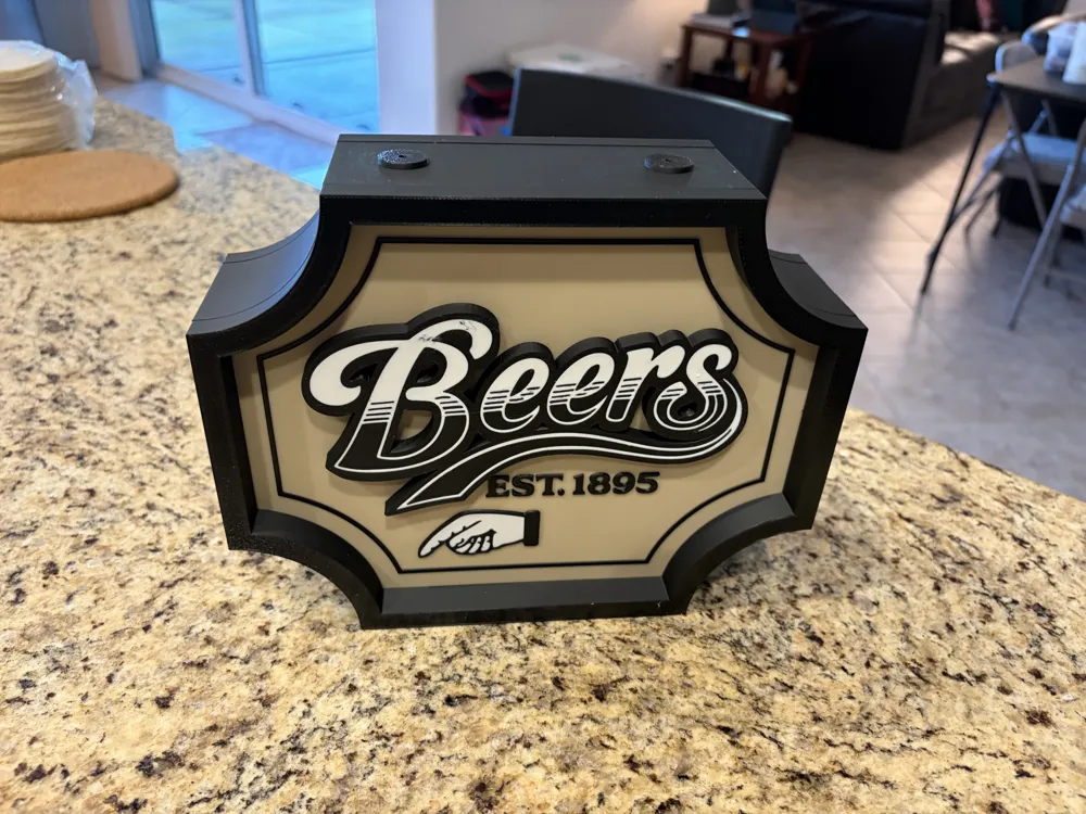 Classic Hanging Pub Sign - Free 3D Print Model - MakerWorld