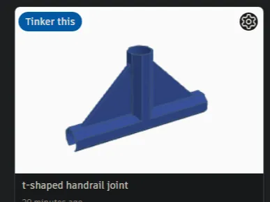 t-shaped rail handrail joint - Free 3D Print Model - MakerWorld