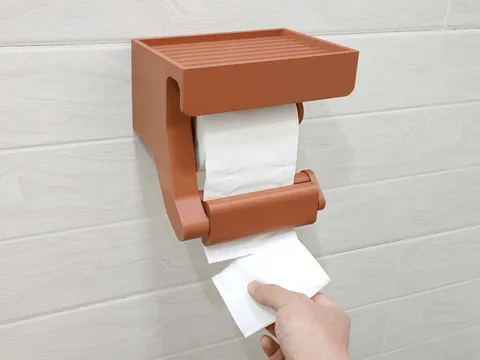 One-Handed Toilet Paper Dispenser with Automatic Tear (Easy Assembly ...