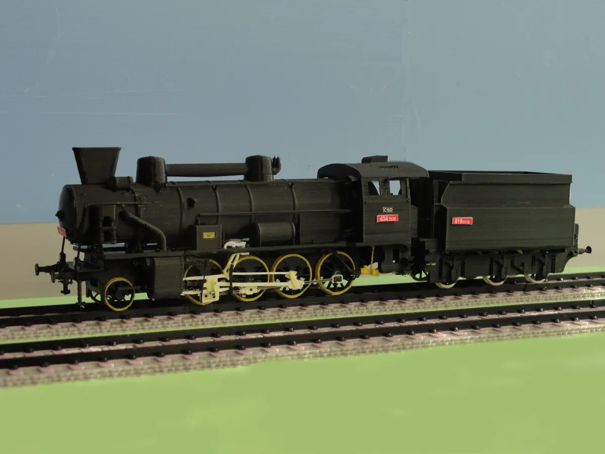 Steam Locomotive 434.2 ČSD "Dvojitý Čtyřkolák" H0 - Free 3D Print Model ...