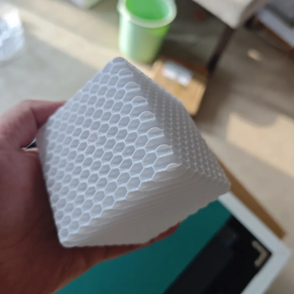 Slanted Cube 45-Degree Honeycomb Hollow-Out, Easy to Print Hideout Toy ...