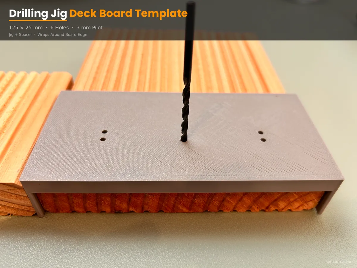 Drilling Jig / Spacer for Deck Boards - Free 3D Print Model - MakerWorld