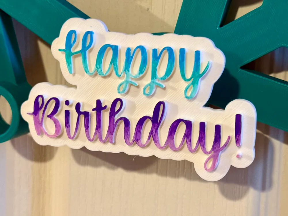Happy Birthday for brick wreath (multiple fonts) - Free 3D Print Model ...