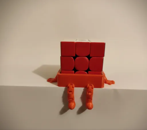 Rubik's cube holder with flexi legs - Free 3D Print Model - MakerWorld
