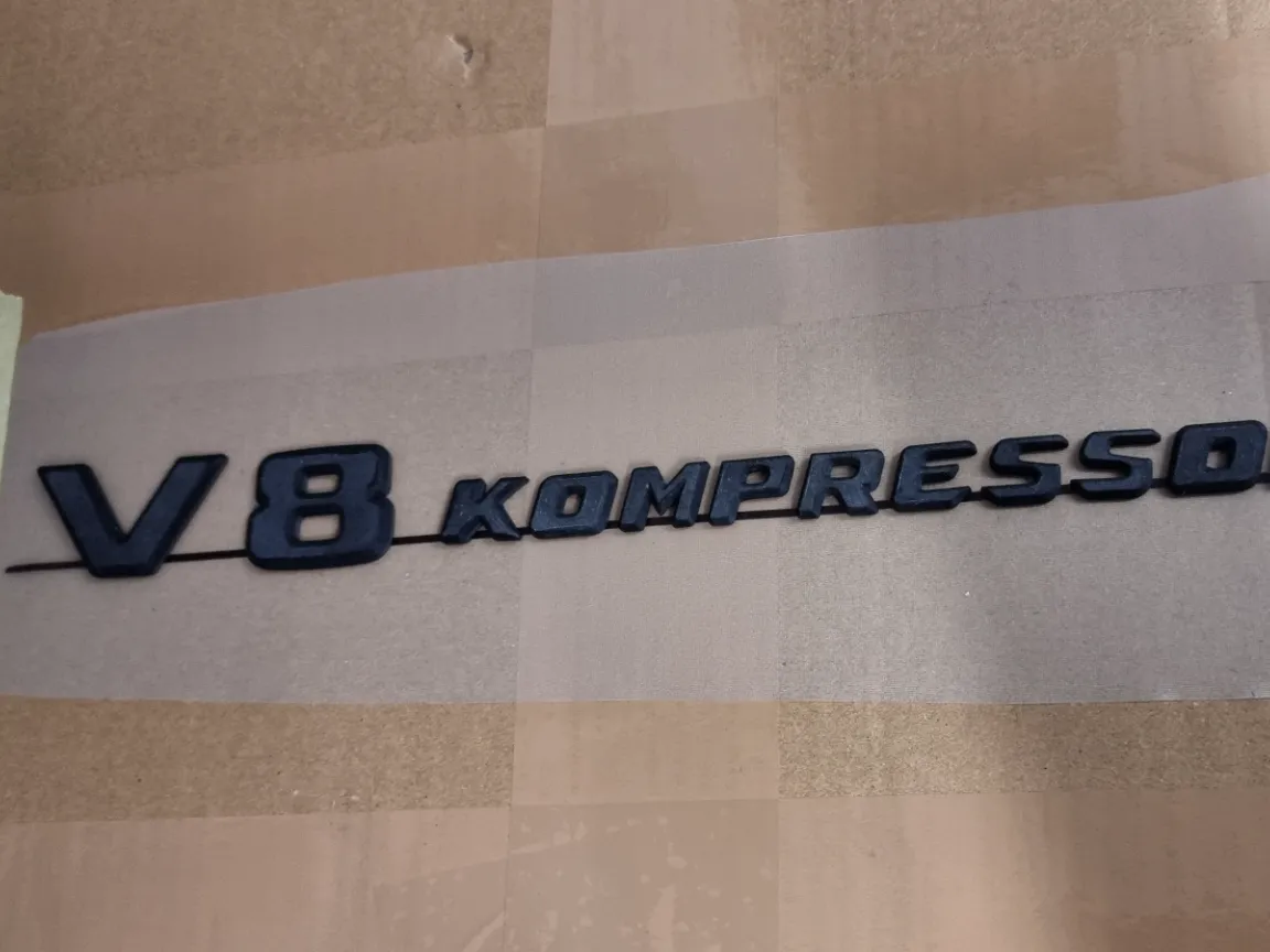 V8 Kompressor Badge Emblem - Free 3D Print Model - MakerWorld