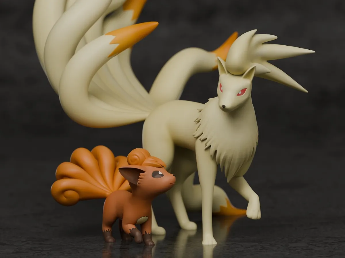Vulpix & Ninetails - Free 3D Print Model - MakerWorld
