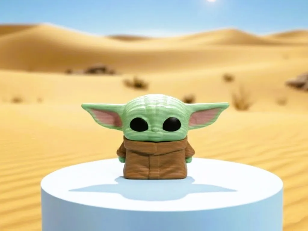 Baby Yoda (Star Wars) - Chibi Cube Figurine - Free 3D Print Model ...