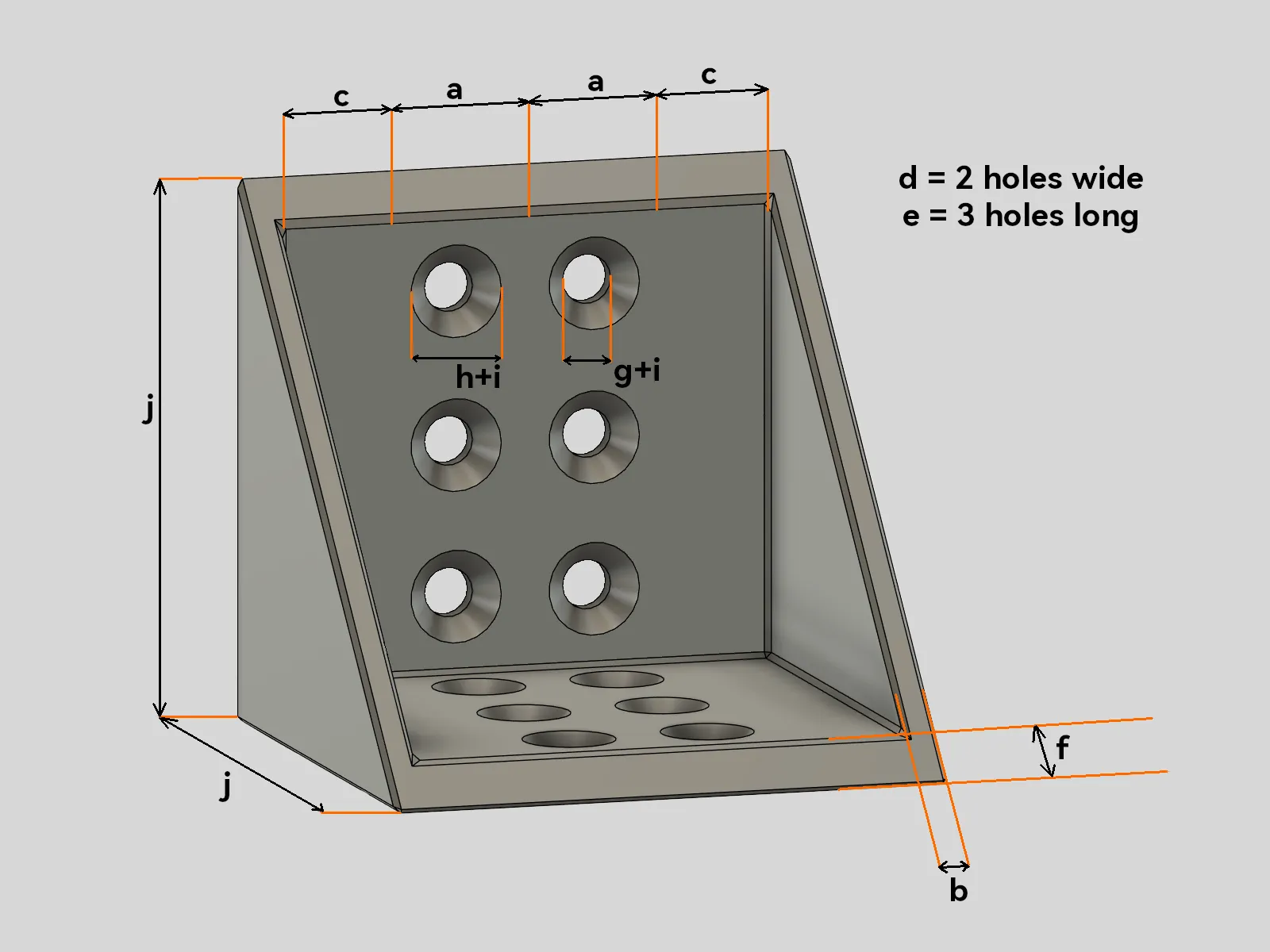 Strong Parametric Angle Bracket | CUSTOMIZABLE - Free 3D Print Model ...