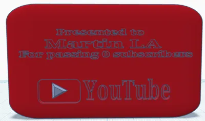 YouTube Plaque - Free 3D Print Model - MakerWorld