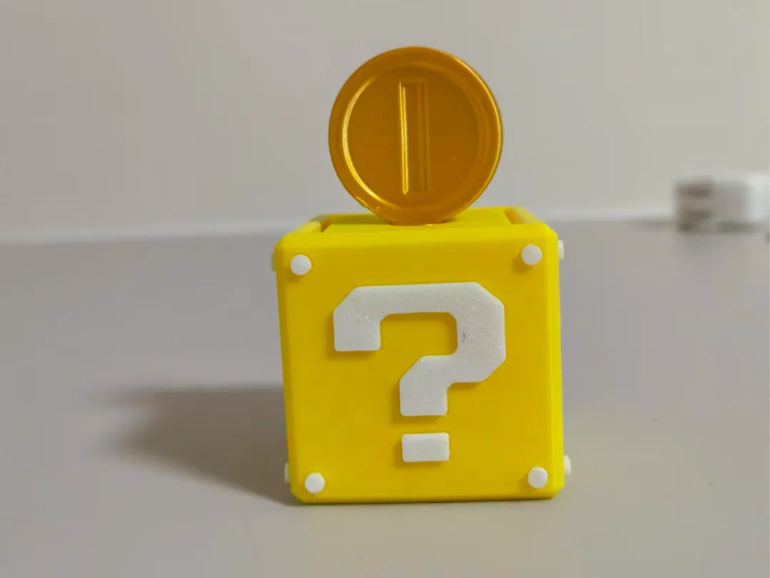 Mario Question Mark Box, Coin Button - Free 3D Print Model - MakerWorld