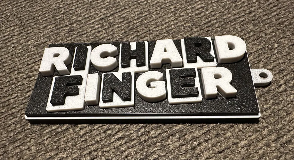 Richard Finger (Cartoon Network 3D Logo) - Free 3D Print Model - MakerWorld