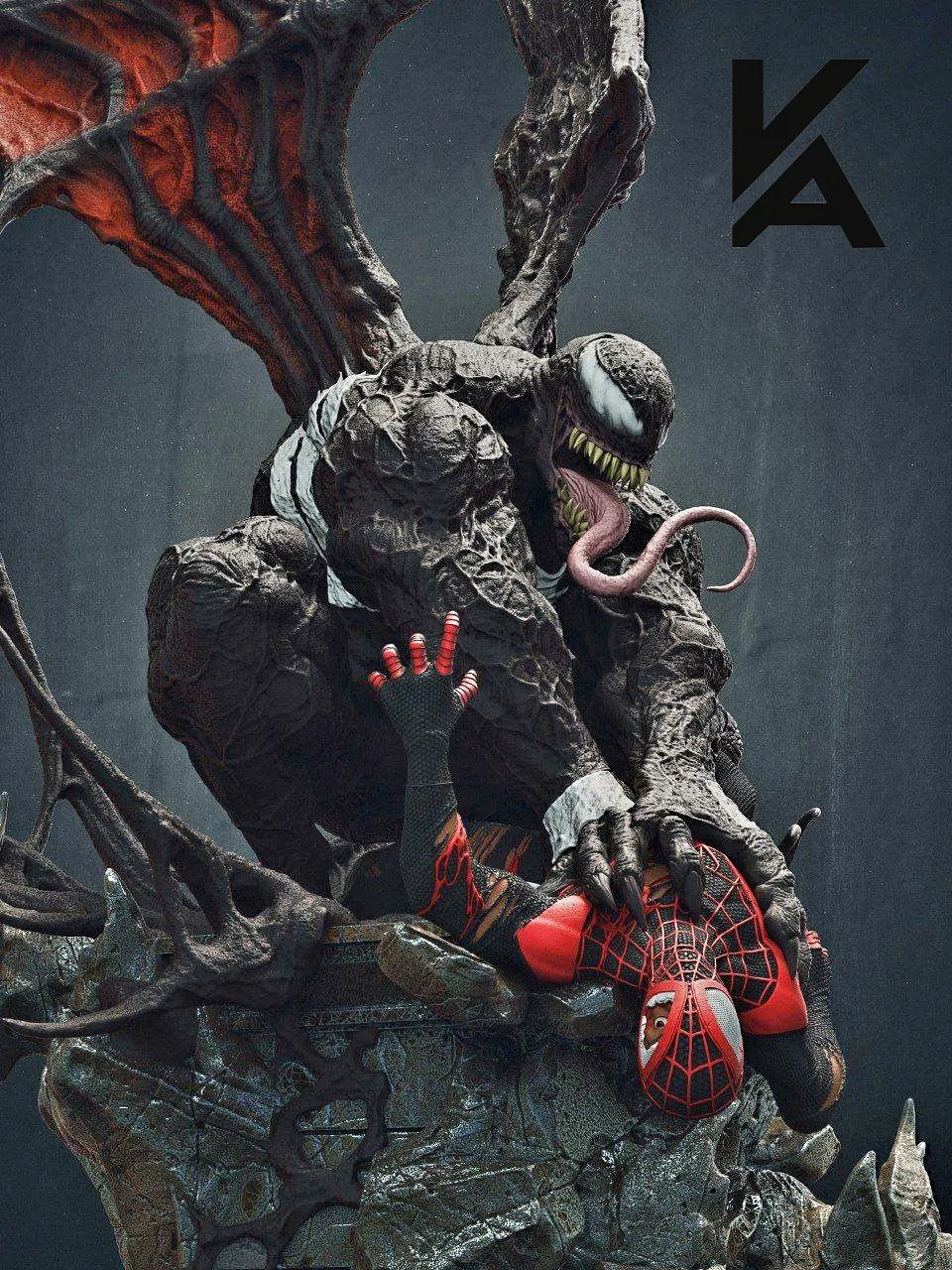 MILES VS VENOM - Free 3D Print Model - MakerWorld