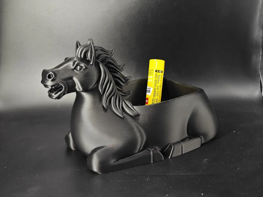 Black Horse Storage Box (Galloping Horse Treading on a Flying Swallow ...